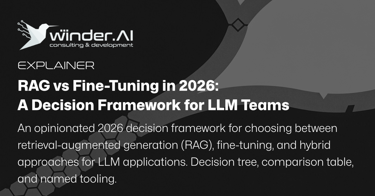 RAG vs Fine-Tuning in 2026: A Decision Framework for LLM Teams